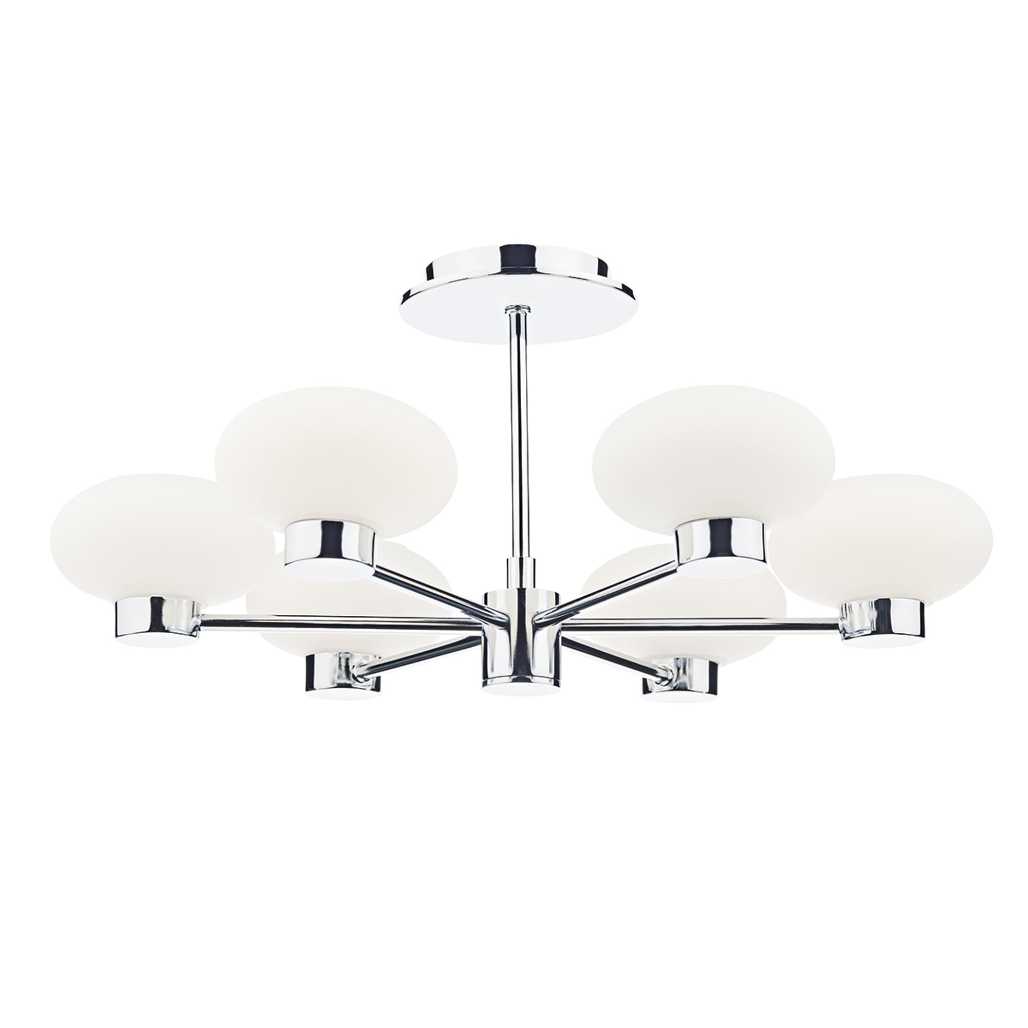 Dar Lighting System Six Light Flush Fitting in Polished Chrome | Dusk ...