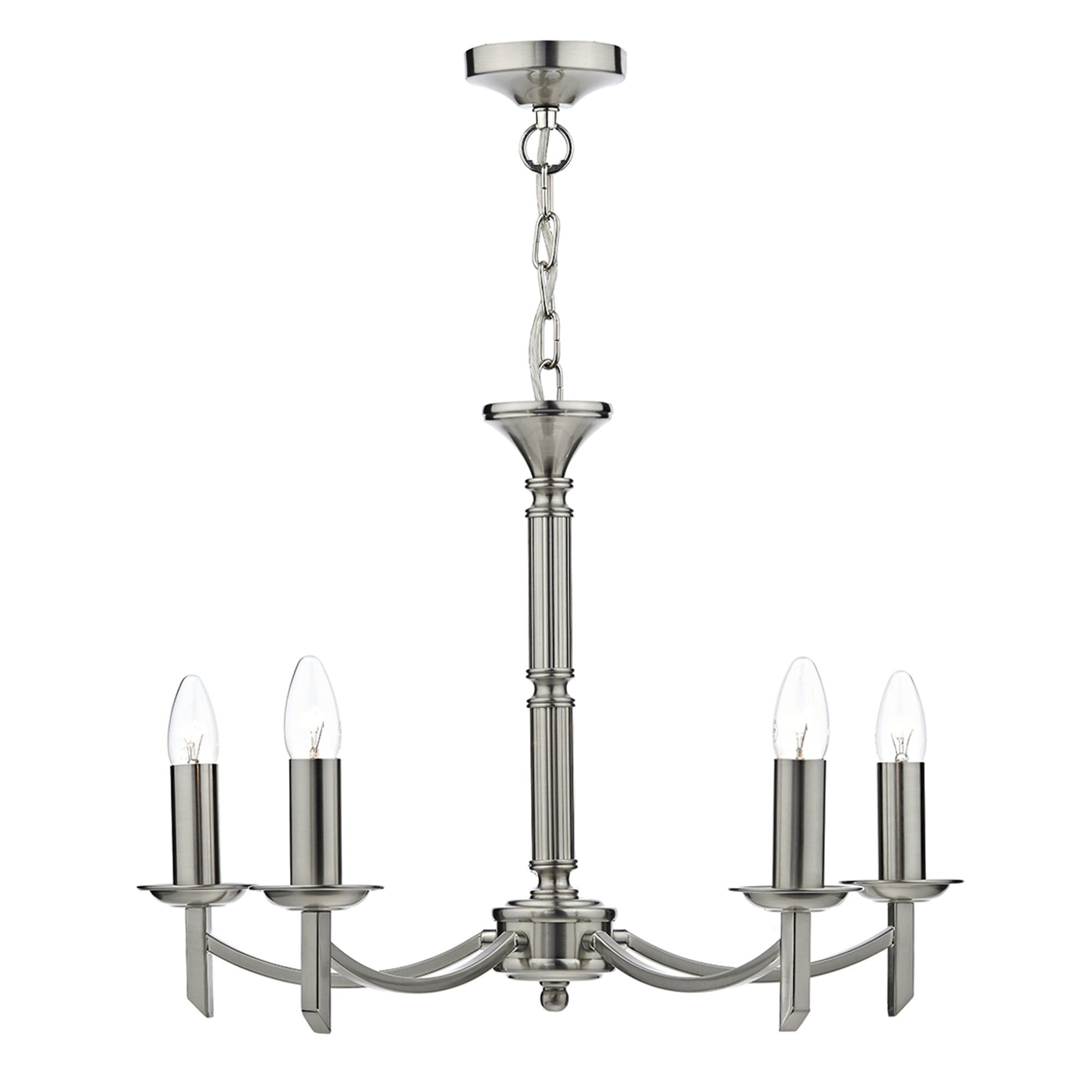 Dar Lighting Ambassador 5 Light Pendant in Satin Chrome | Dusk Lights ...