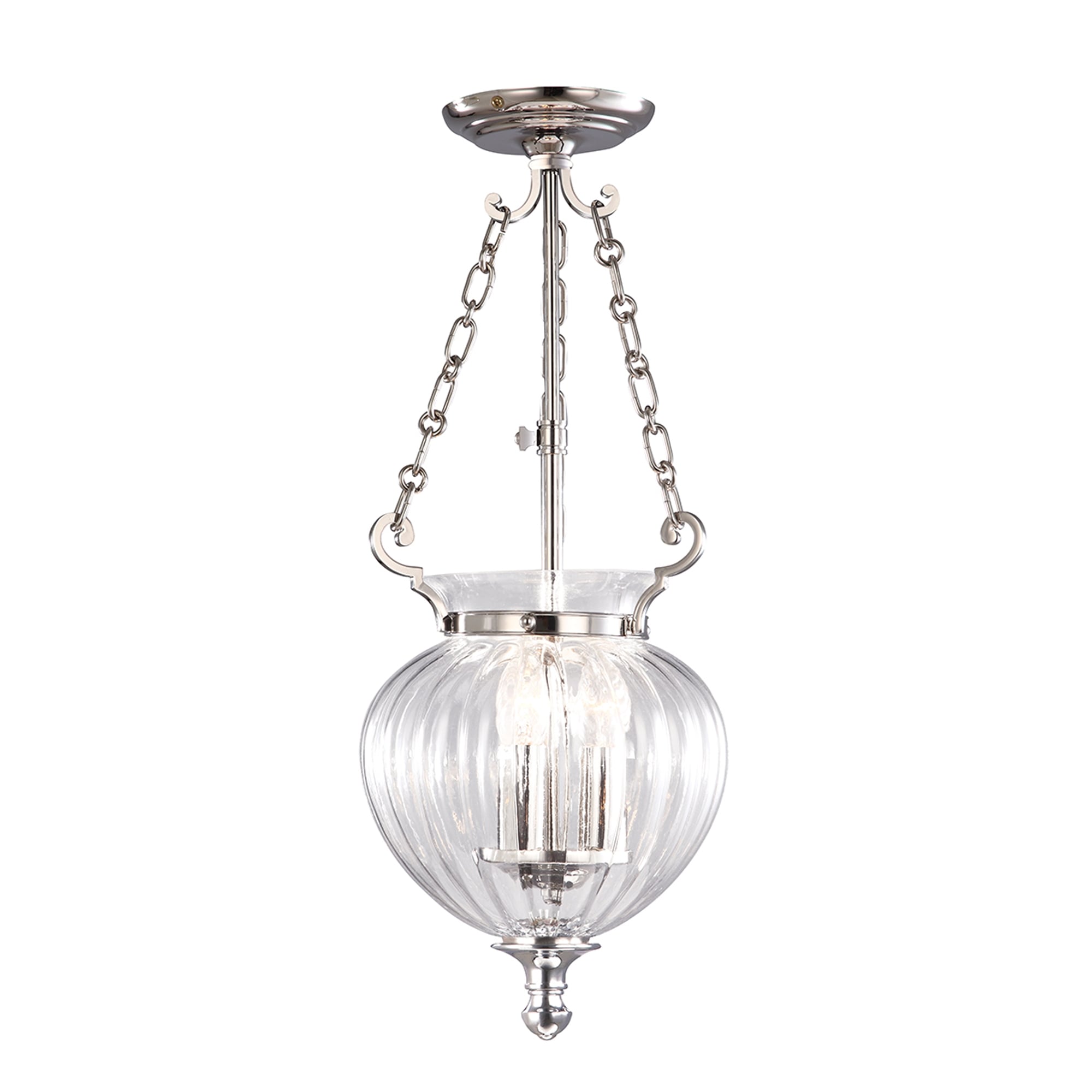 Elstead Lighting Finsbury Park Polished Nickel Small Ceiling Lantern ...