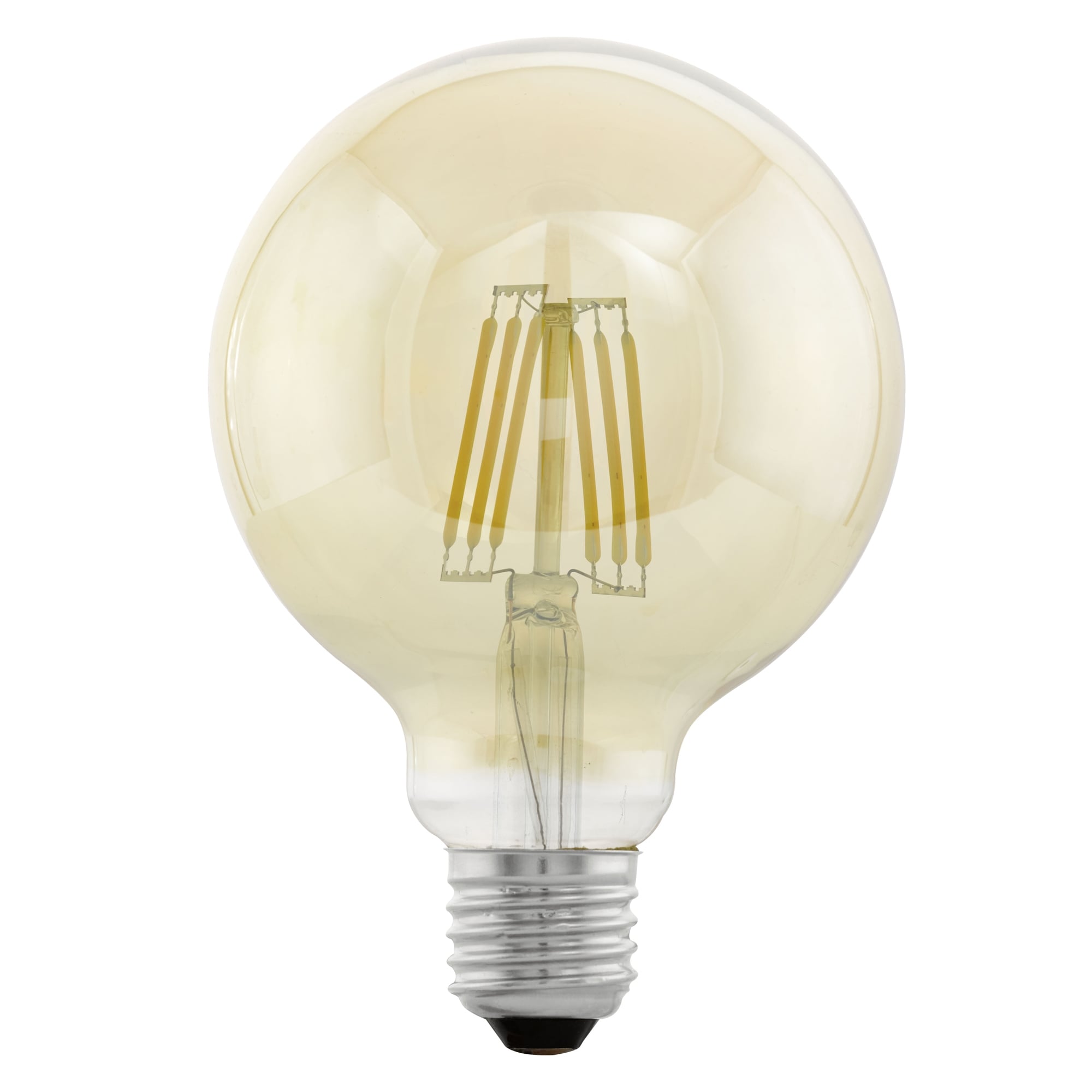 Eglo Bulbs E27 Extra Warm White Amber 95mm Globe LED 4W 2200K 350lm ...