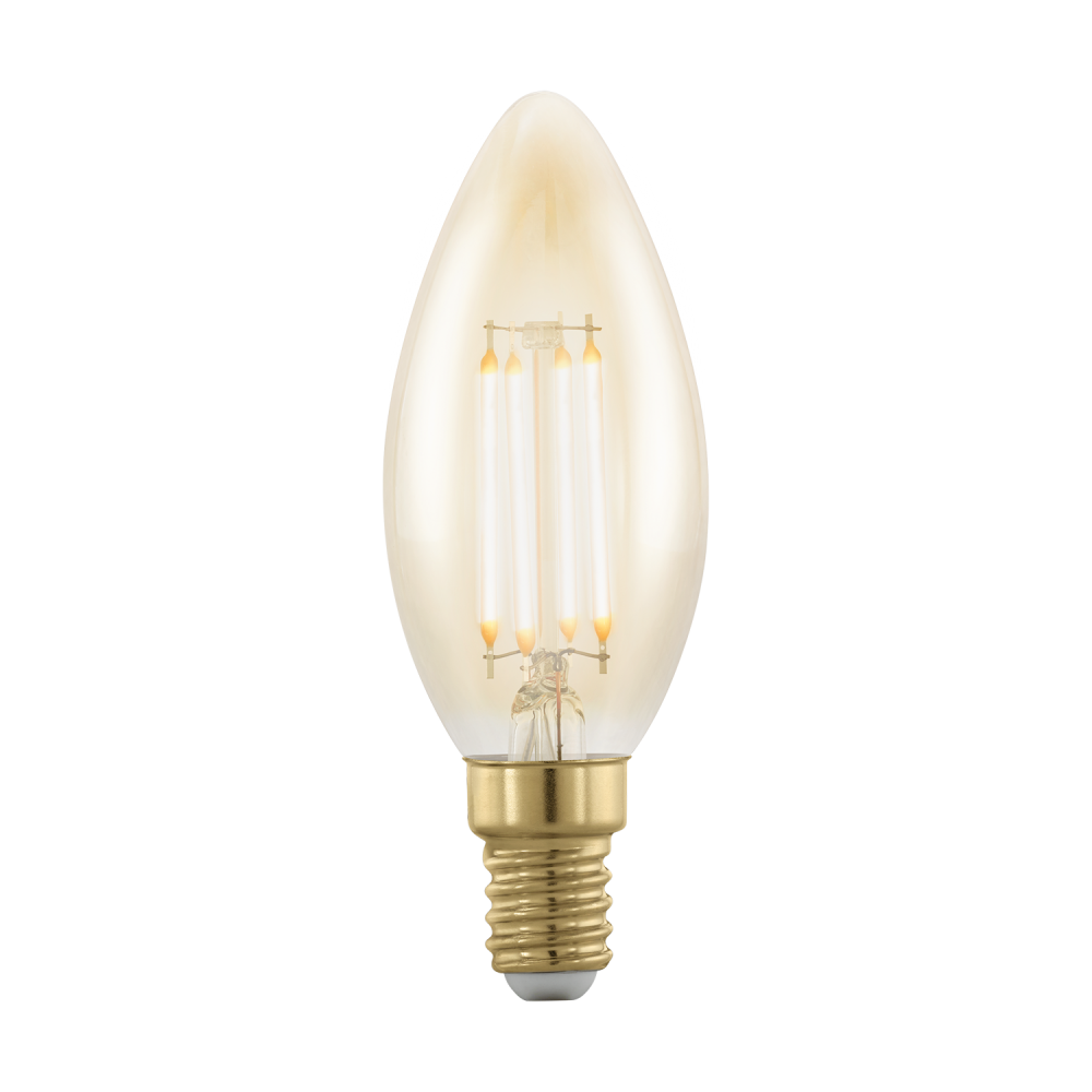 Eglo Bulbs E14 Amber Dimmable Extra Warm LED Candle 4W 1700K 320lm ...