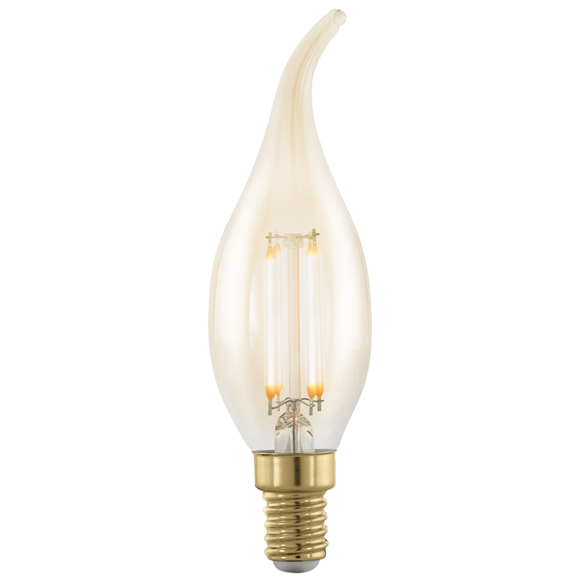 Eglo Bulbs E14 Amber Dimmable Extra Warm LED Candle Tip 4W 1700K 320lm ...