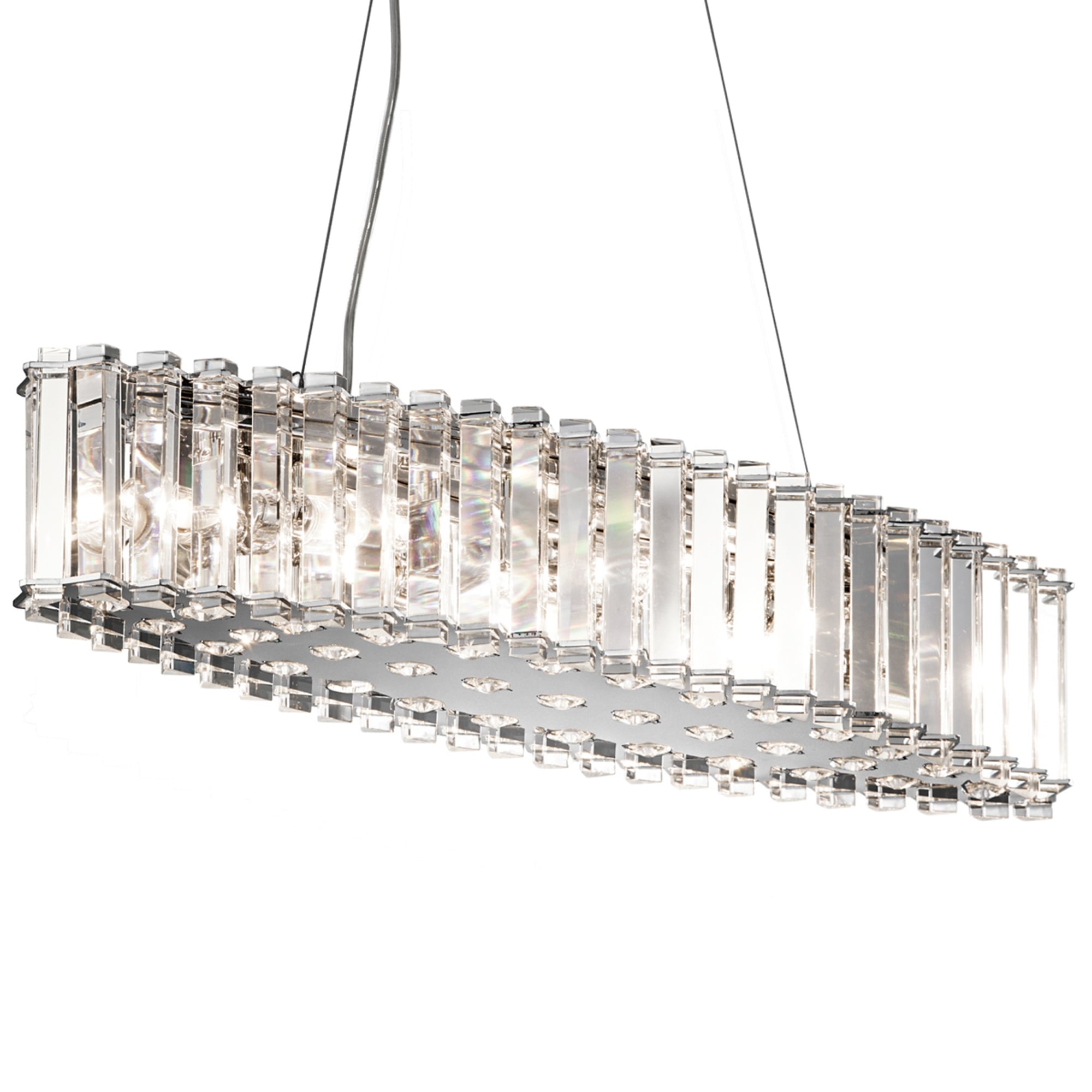 Kichler Crystal Skye IP44 LED Island Chandelier in Chrome | Dusk Lights ...