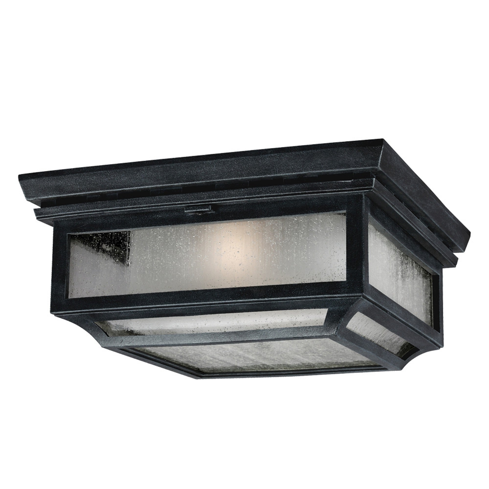 Feiss Shepherd Coastal 2 Light Ceiling Light in Dark Weathered Zinc ...