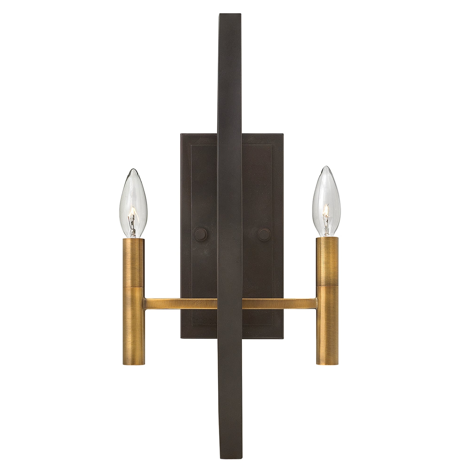 Hinkley Lighting Euclid 2 Light Wall Light in Spanish Bronze | Dusk ...