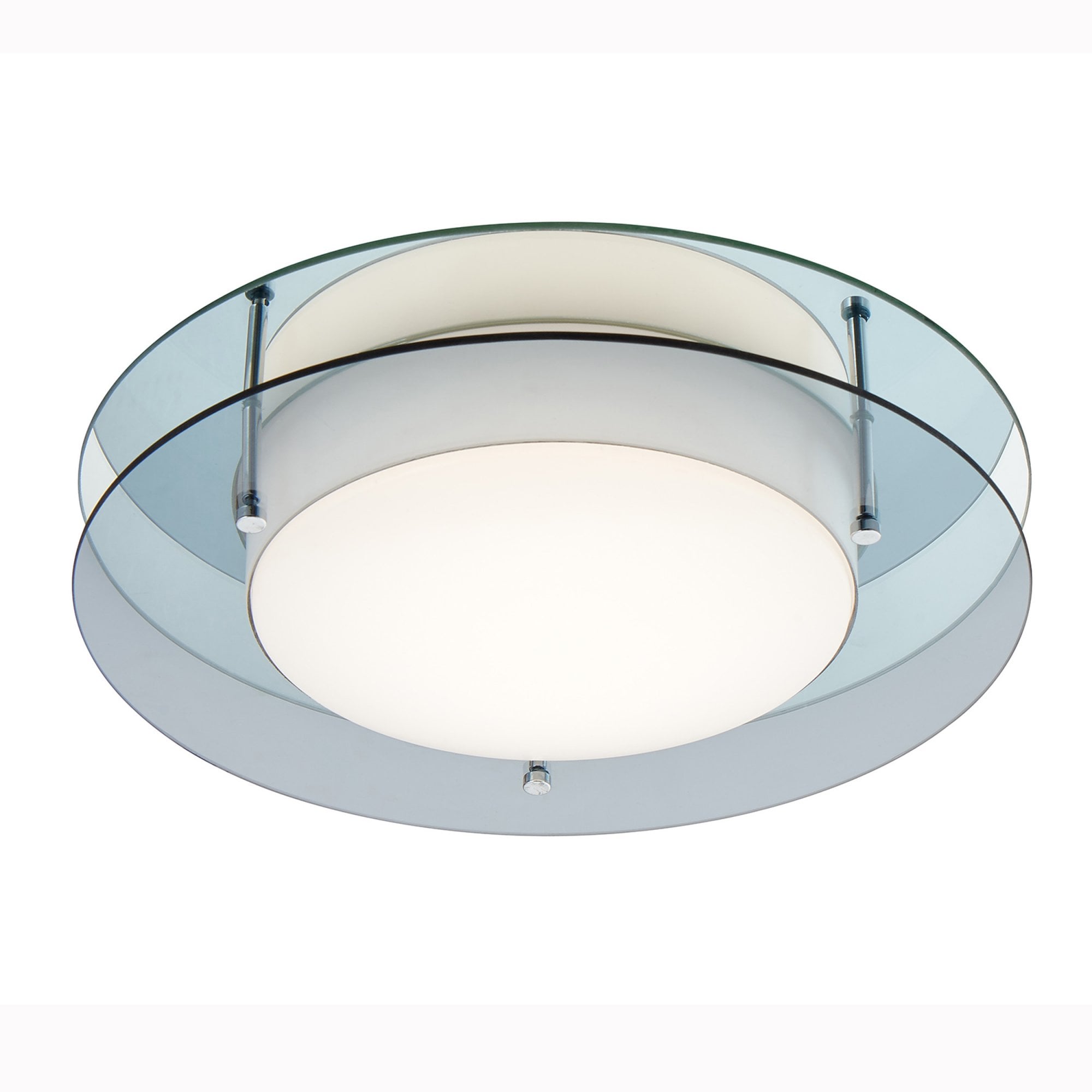 Lumiere Kellaton IP44 LED Ceiling Light with Smoked Ring | Dusk Lights ...