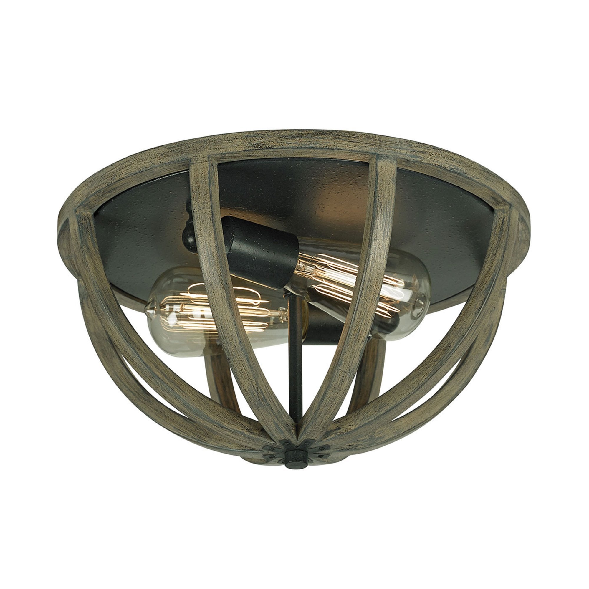 Feiss Allier Flush Mount in Weathered Oak Wood | Dusk Lights – Dusk ...