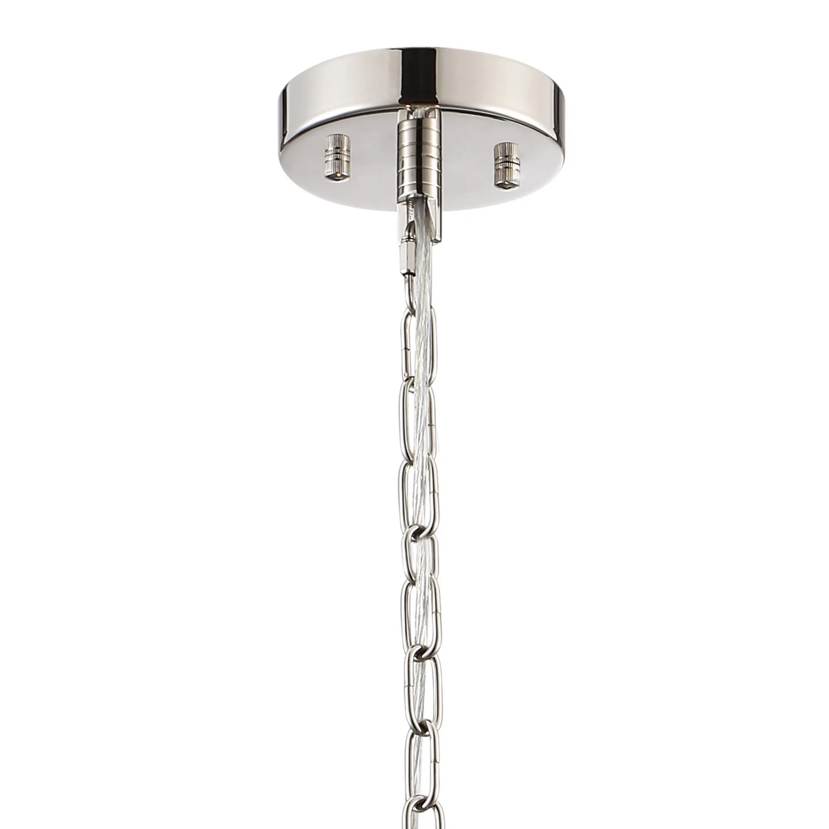 Torrington IP44 360mm Pendant in Polished Nickel with Clear Crystals ...