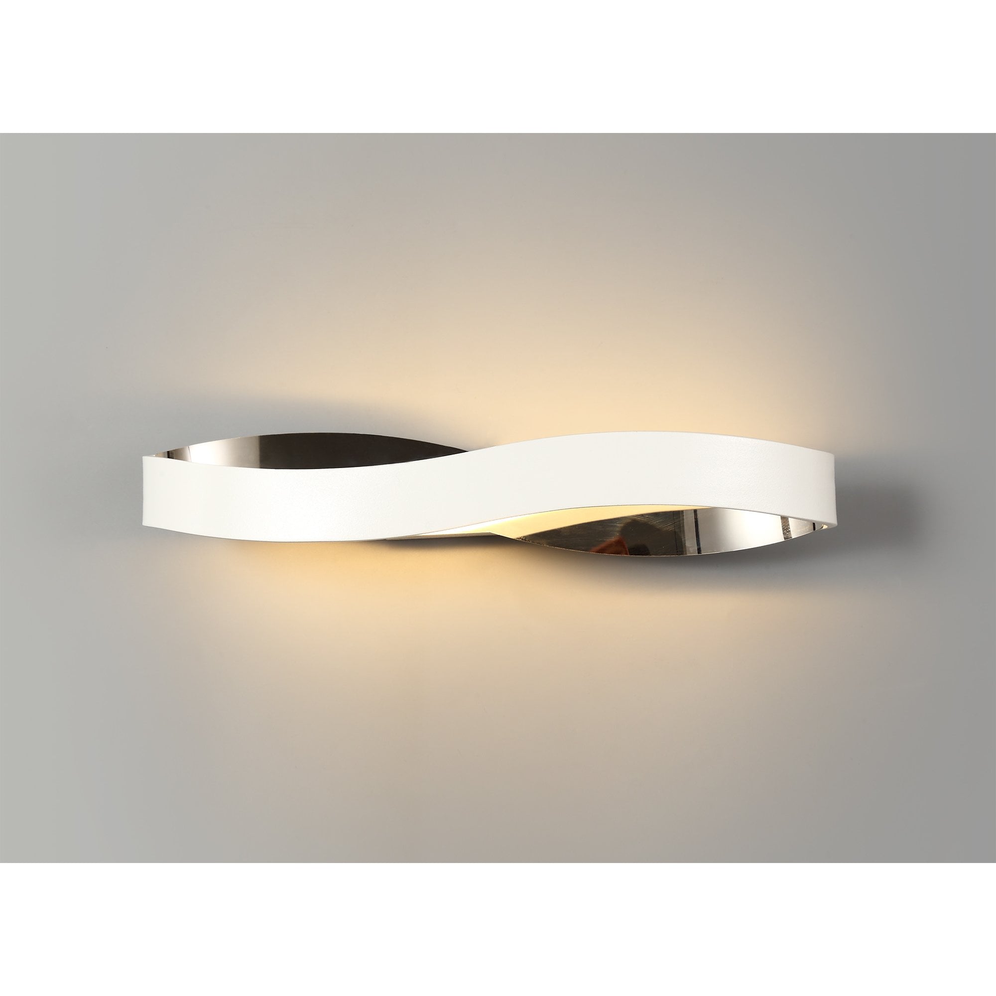 Lumiere Clovelly Sand White and Polished Chrome LED Wall Light 6W 3000K ...