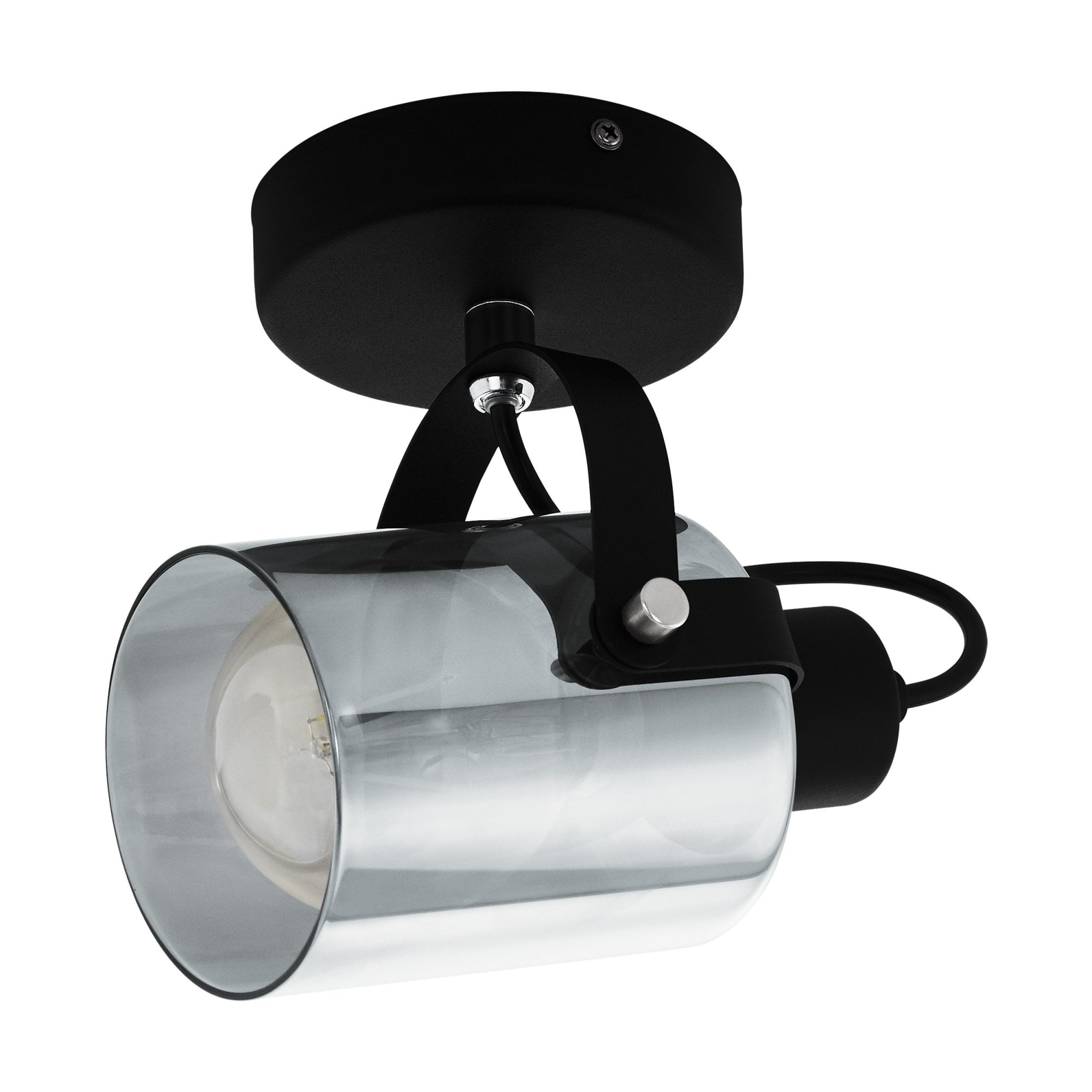 Eglo Berregas Single Spotlight with Black Vaporized Glass | Dusk Lights ...