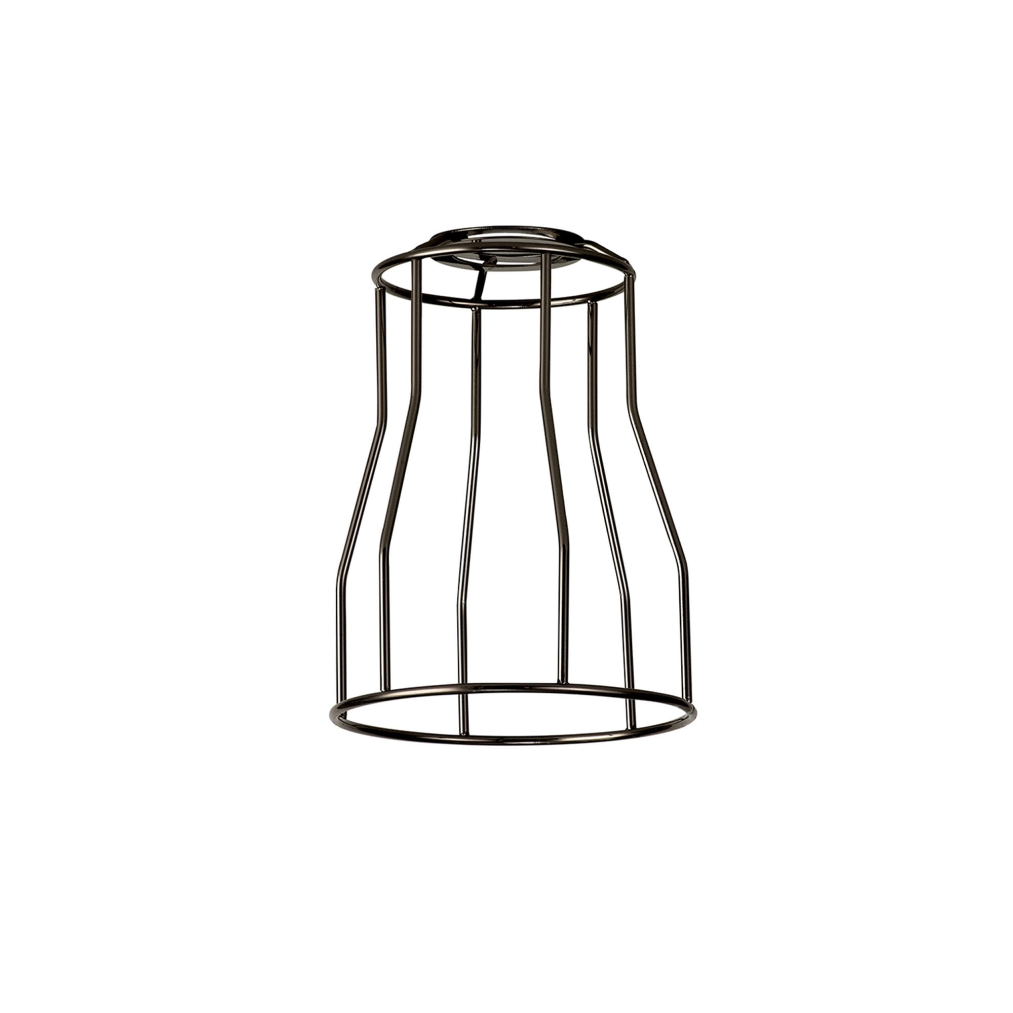 Lumiere Abode Tall Round 140mm Wire Cage Shade in Black Chrome | Dusk ...