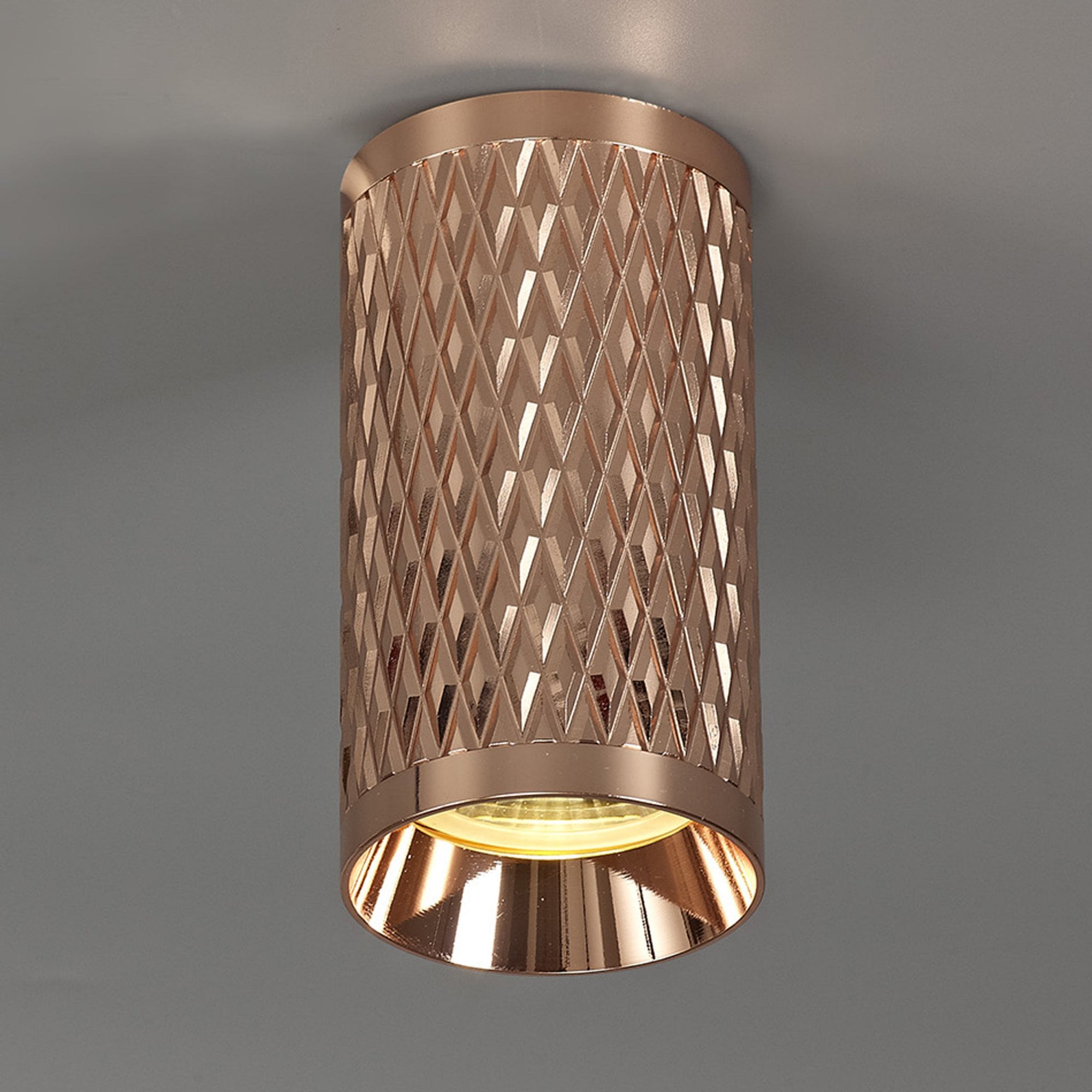 Lumiere Stratton Small Rose Gold Surface Mounted Downlight | Dusk ...