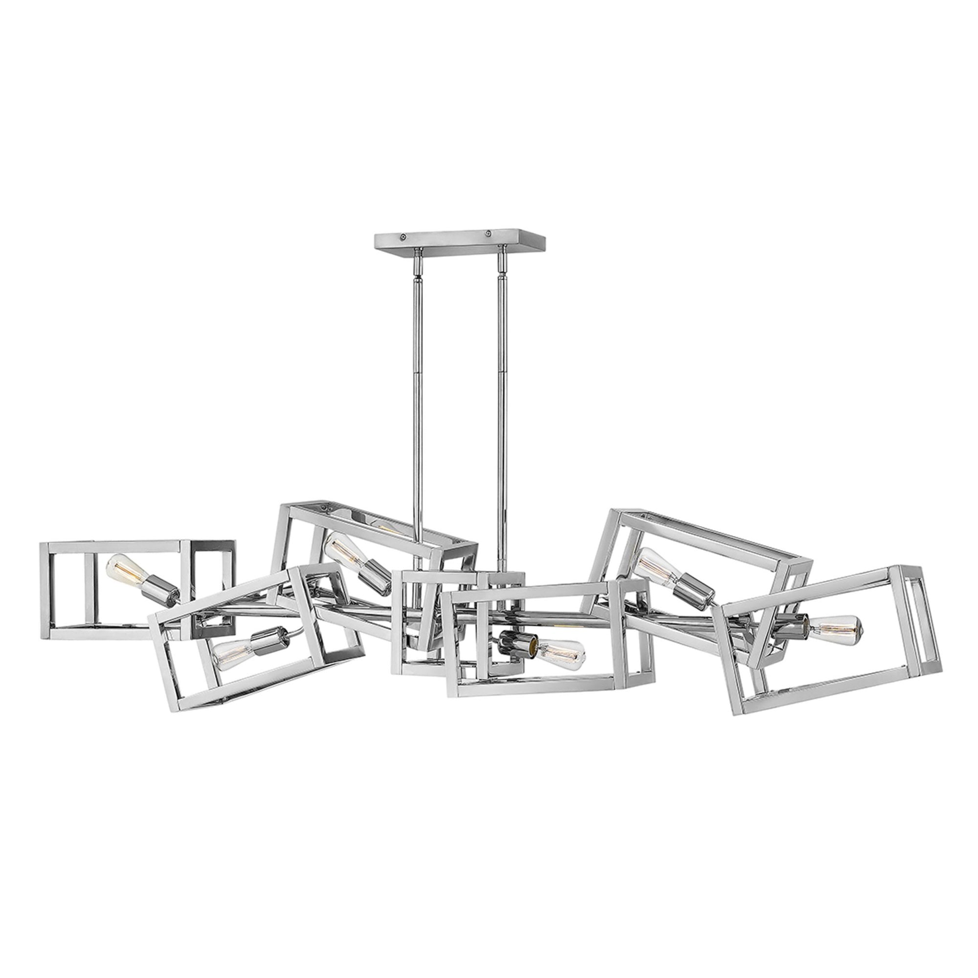 Quintiesse Ensemble Six Light Linear Pendant Cluster in Polished Nickel ...
