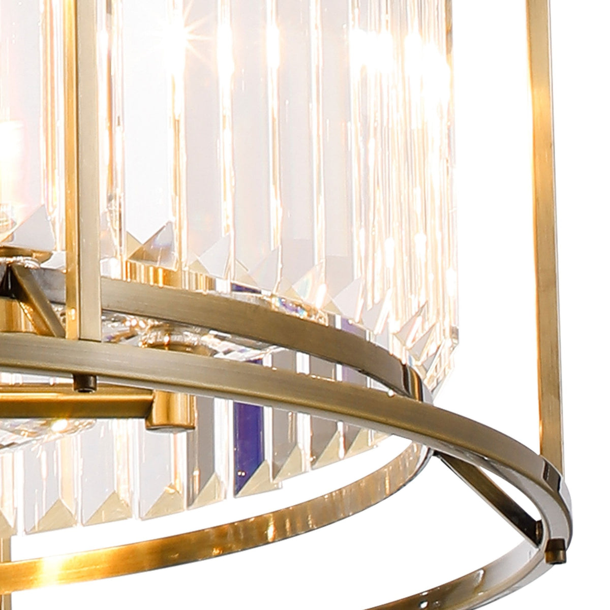 Lumiere Torrington 8 Lamp 650mm Pendant in Antique Brass with Clear ...