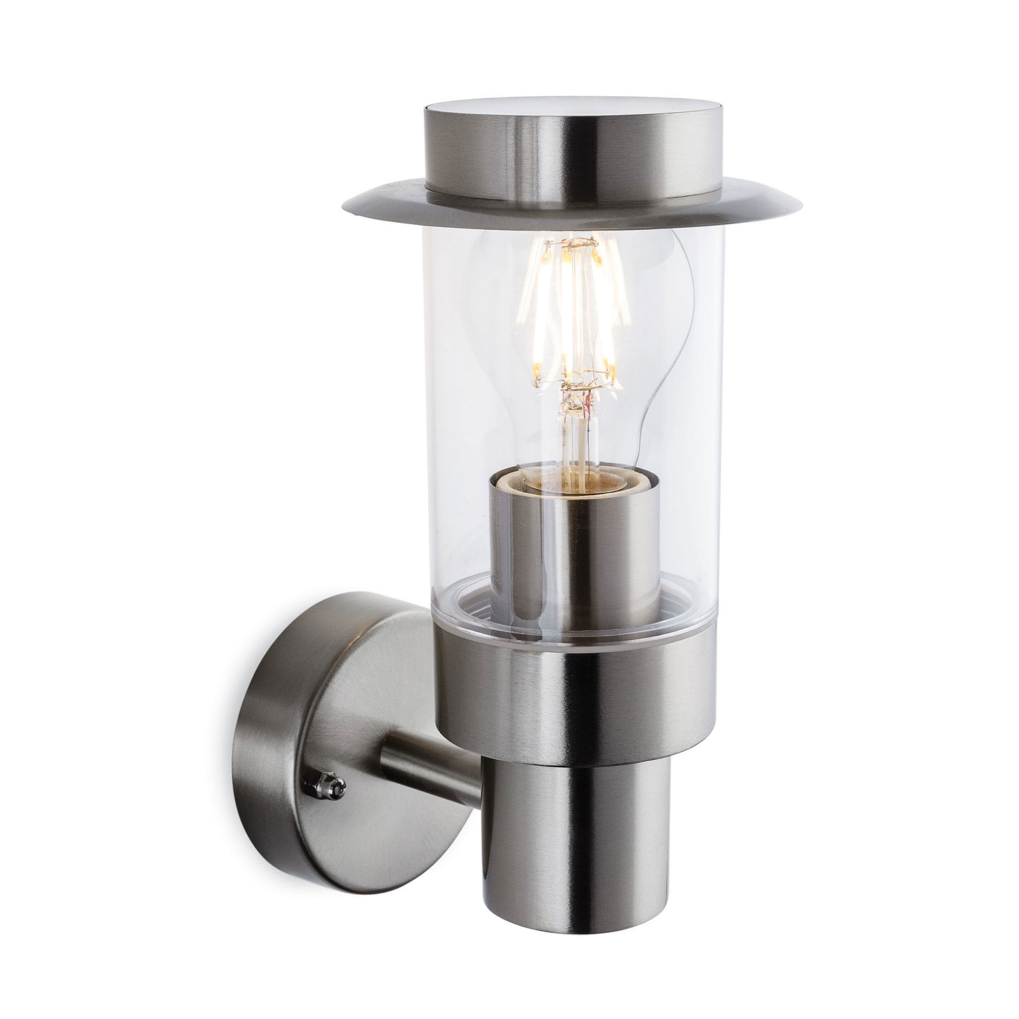 Firstlight Darwin Exterior IP44 Wall Light in Stainless Steel | Dusk ...