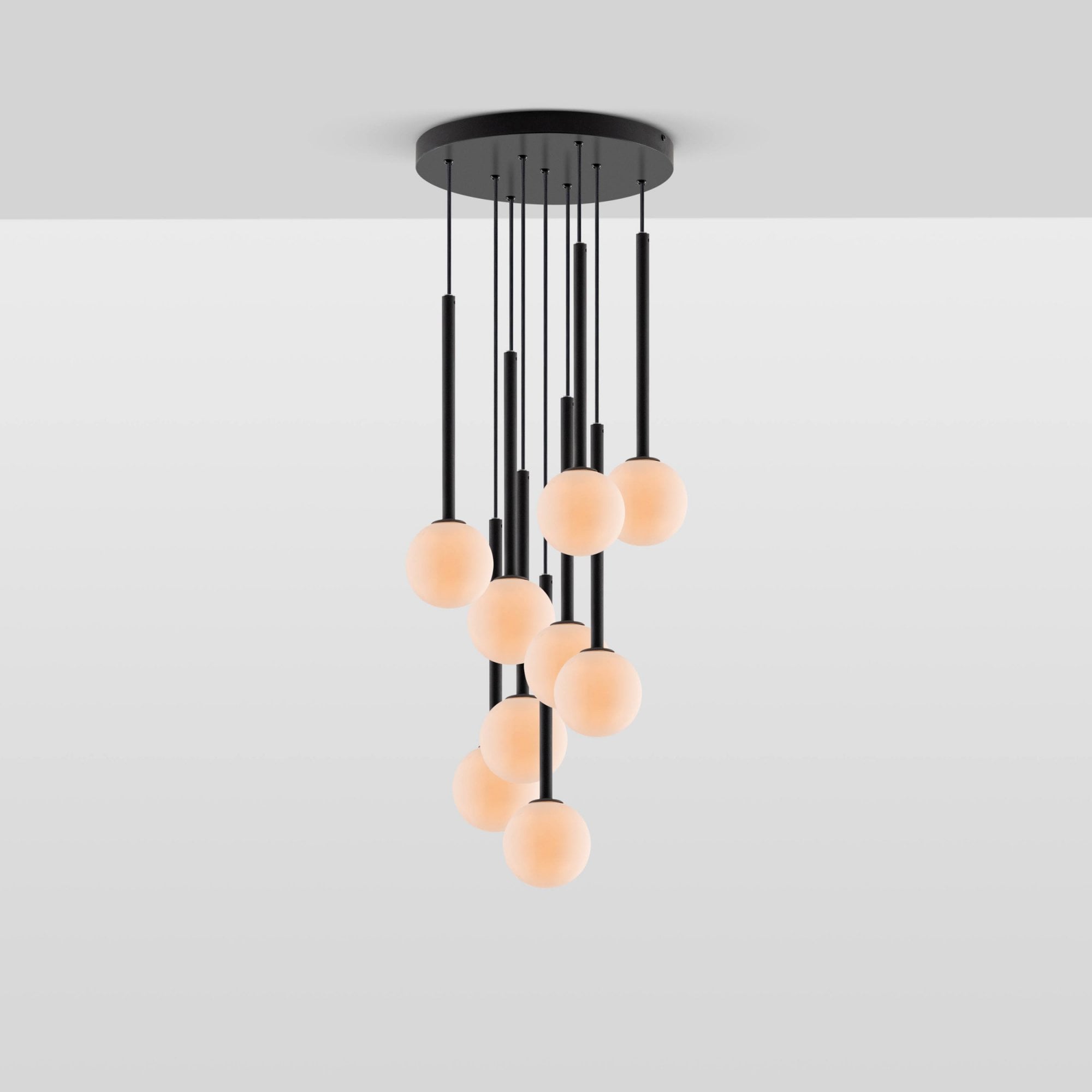 houseof. Alyssa Nine Drop G9 Cluster Pendant in Charcoal Grey | Dusk ...