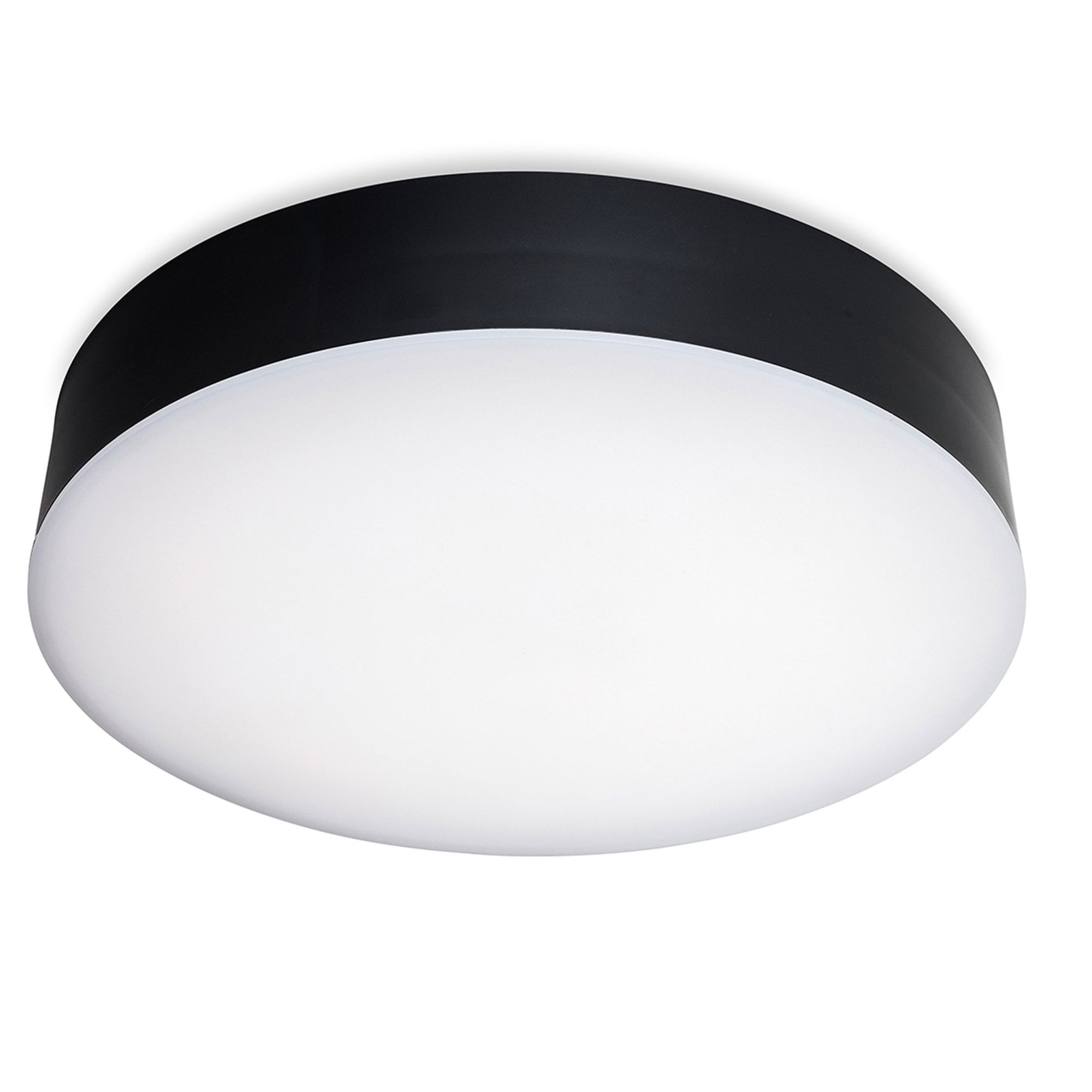 Firstlight Glaze 21w LED Coastal IP65 Ceiling Light in Black | Dusk ...