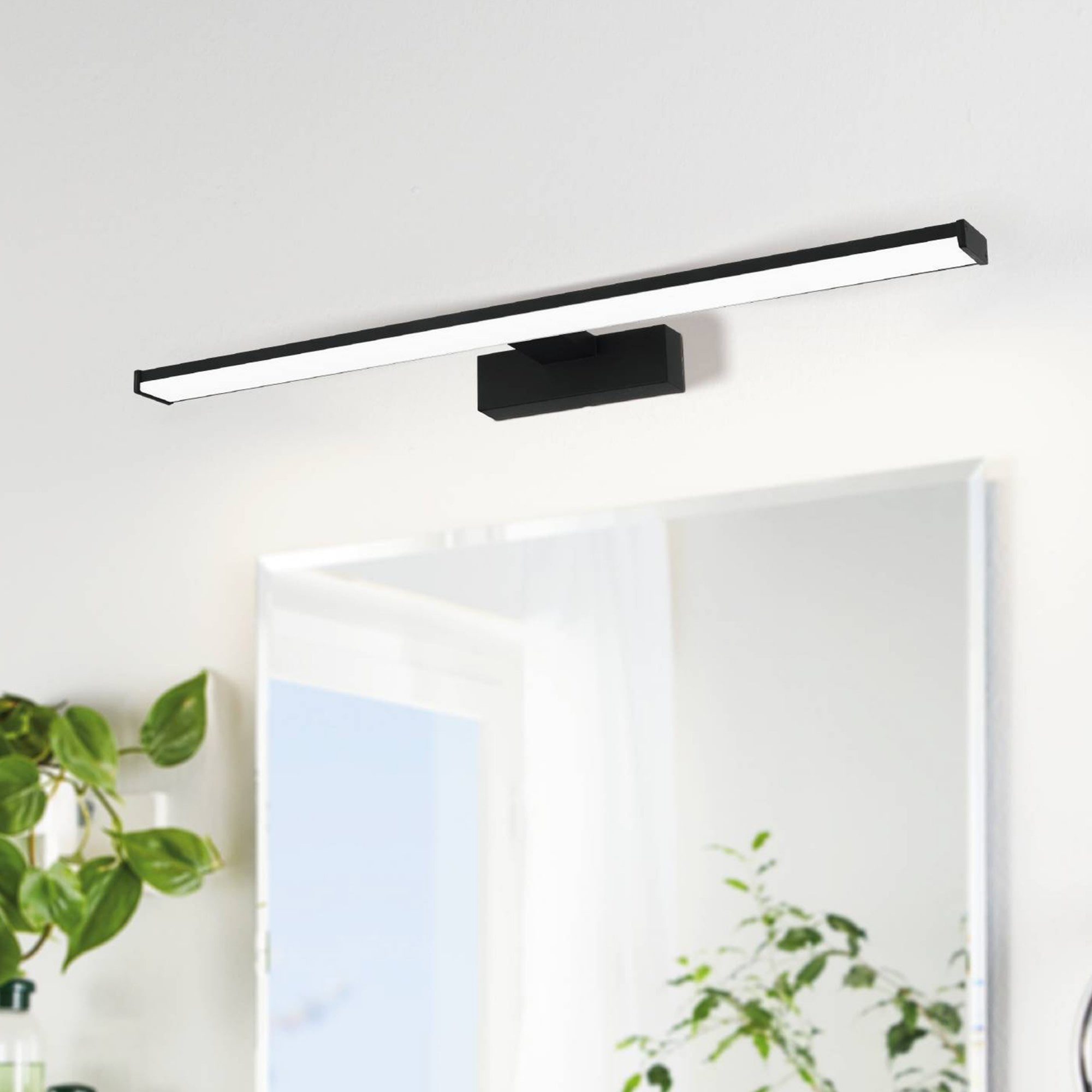 Eglo Pandella 1 600 LED Bathroom Mirror Wall Light in Black | Dusk ...