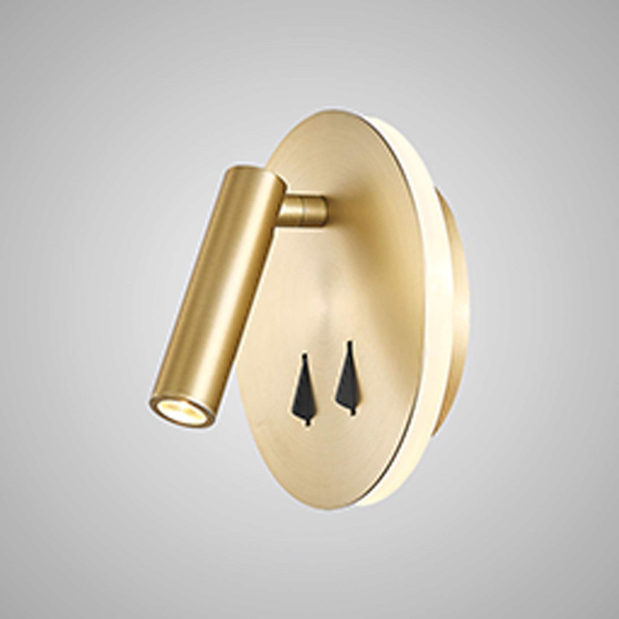 Mantra Cayman LED Wall Reading Bedside Light in Satin Gold | Dusk ...