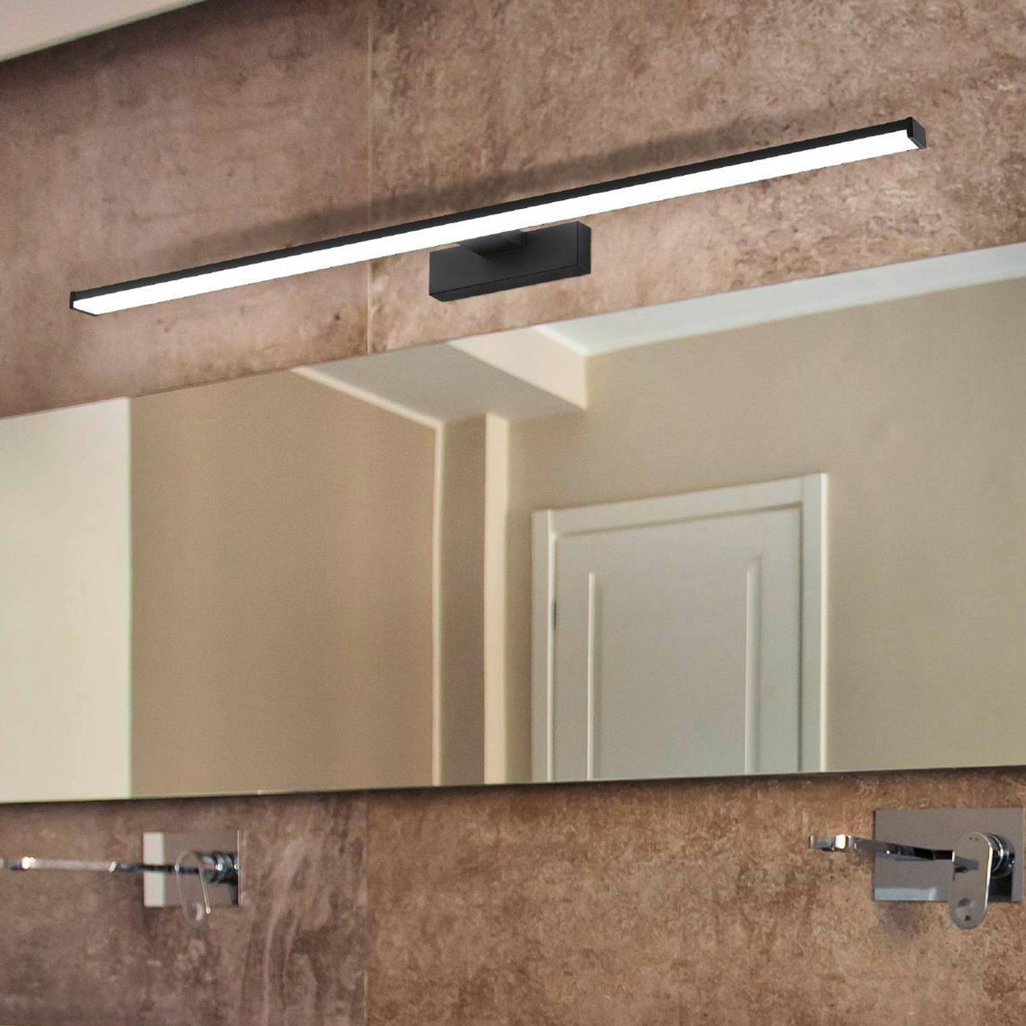 Eglo Pandella 1 780 LED Bathroom Mirror Wall Light in Black | Dusk ...
