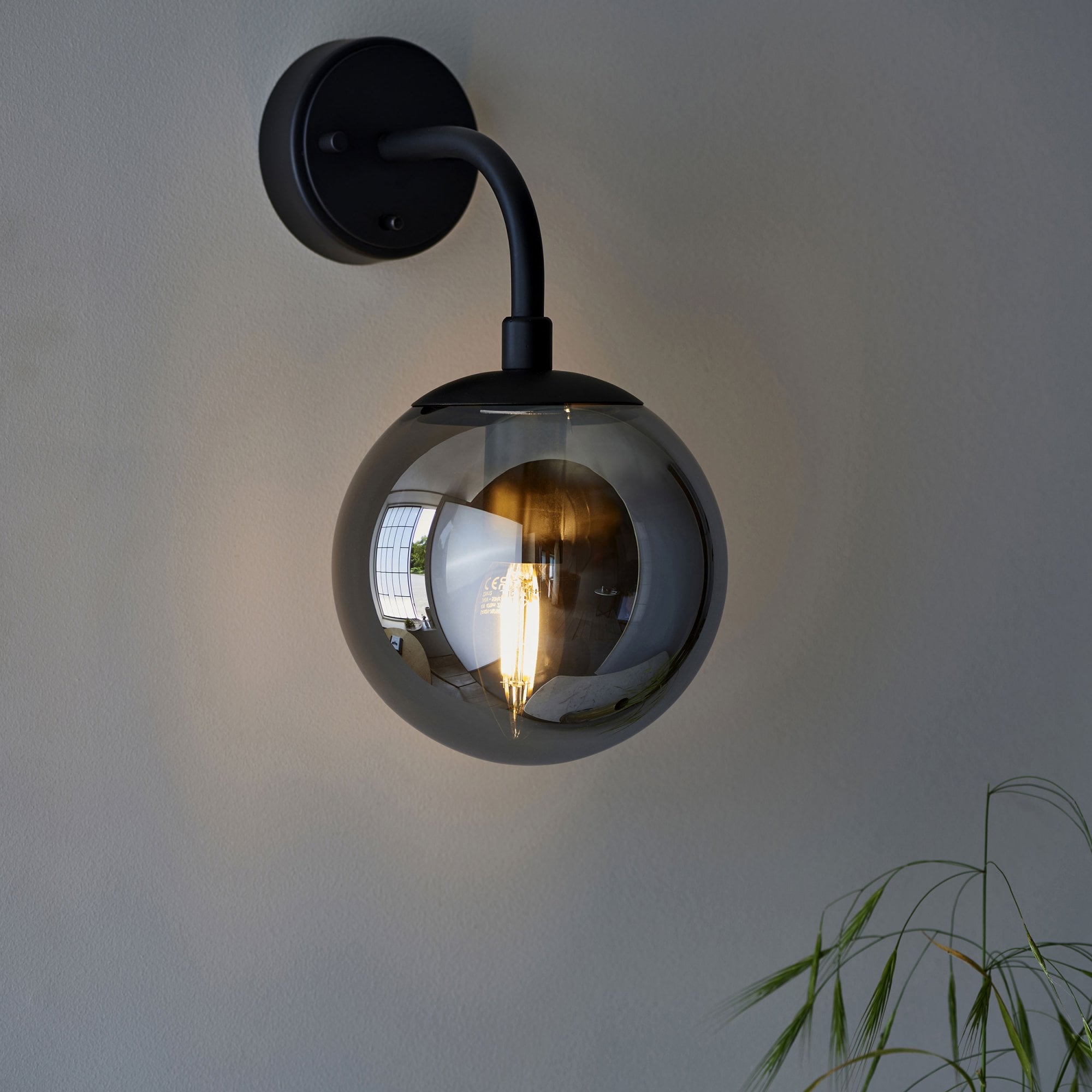 Visionary Lighting Overcombe Single Wall Light in Matt Black | Dusk ...