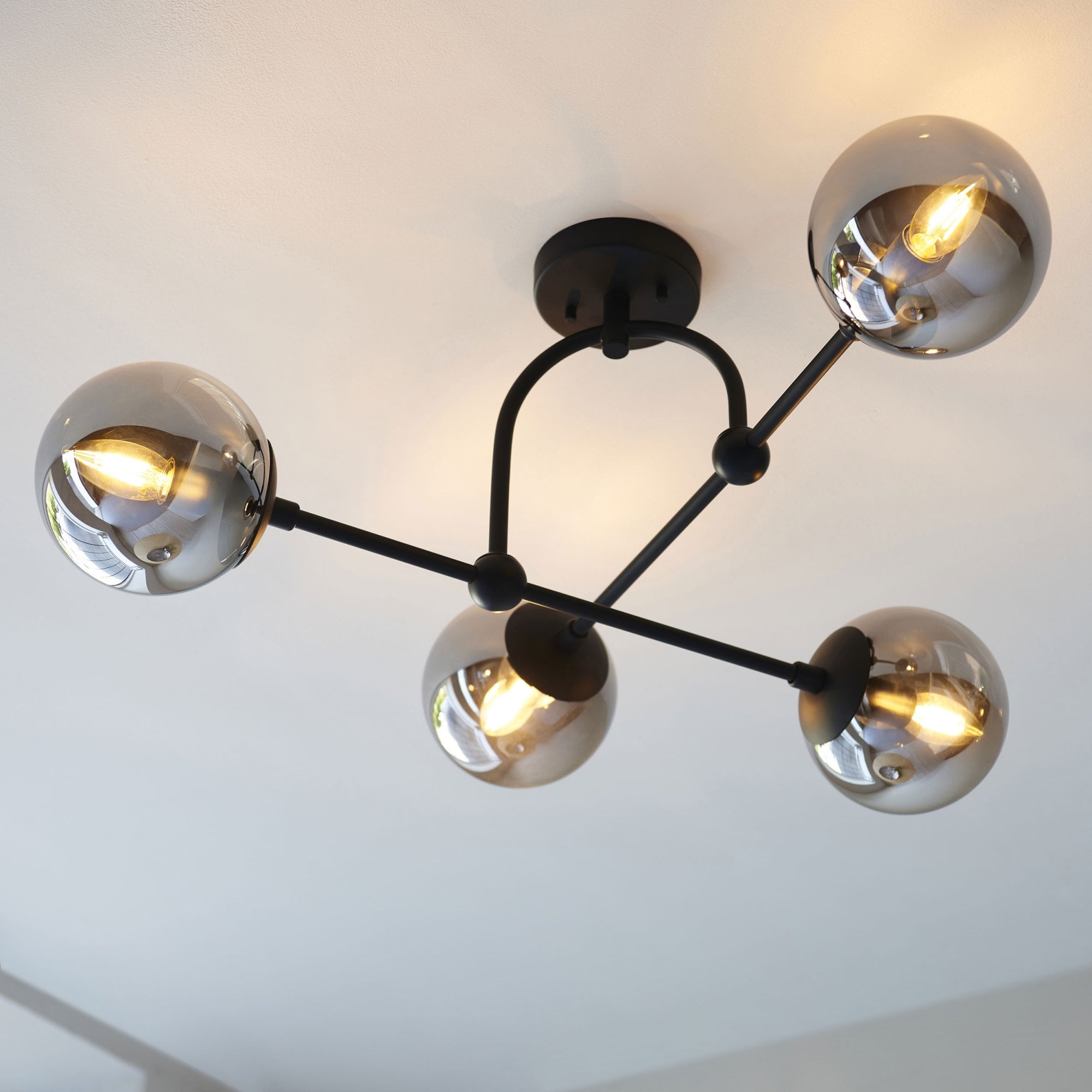 Visionary Lighting Overcombe Four Light Semi Flush Ceiling Light in ...