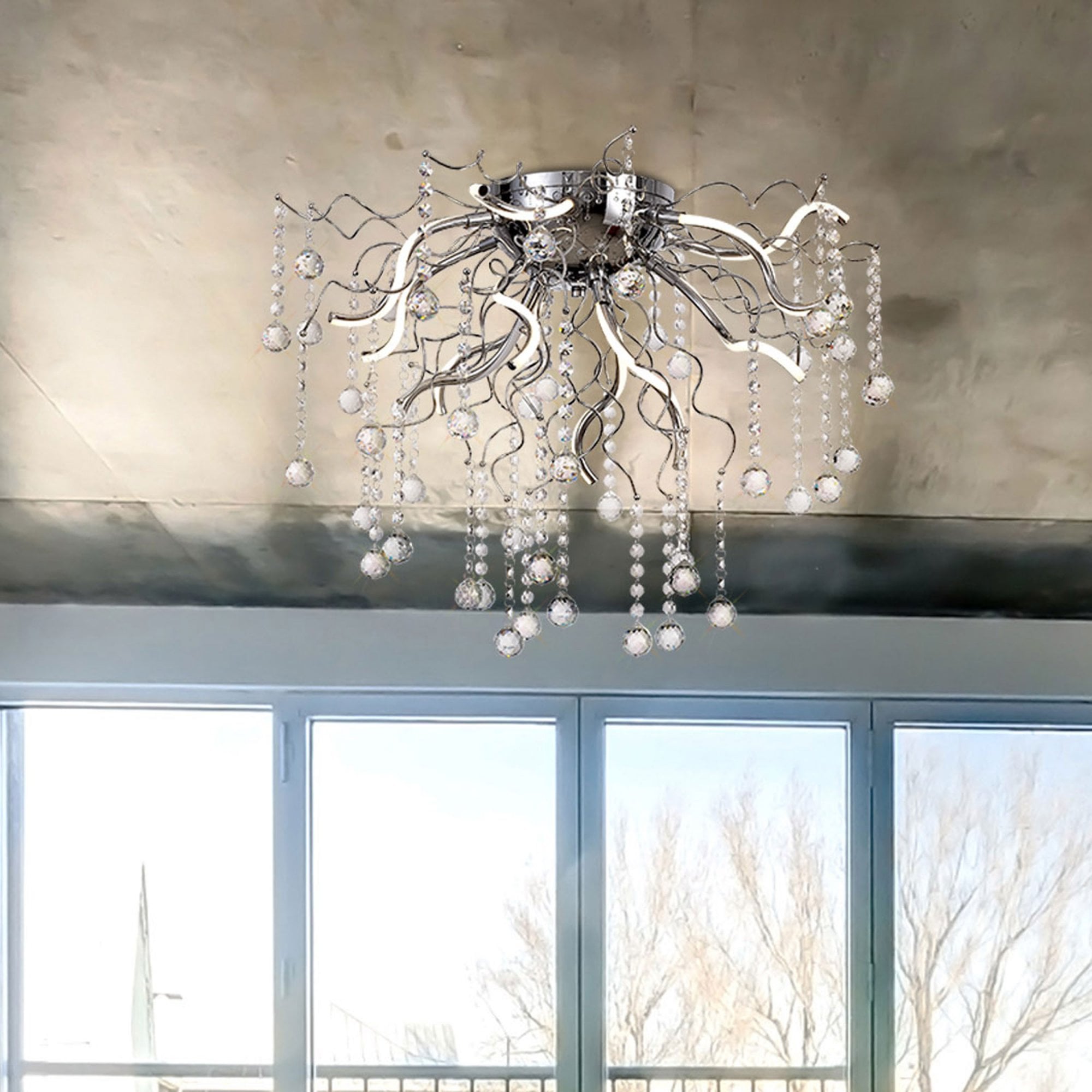 Lumiere Slapton Dimmable 12 x 1.75W LED Ceiling in Polished Chrome ...