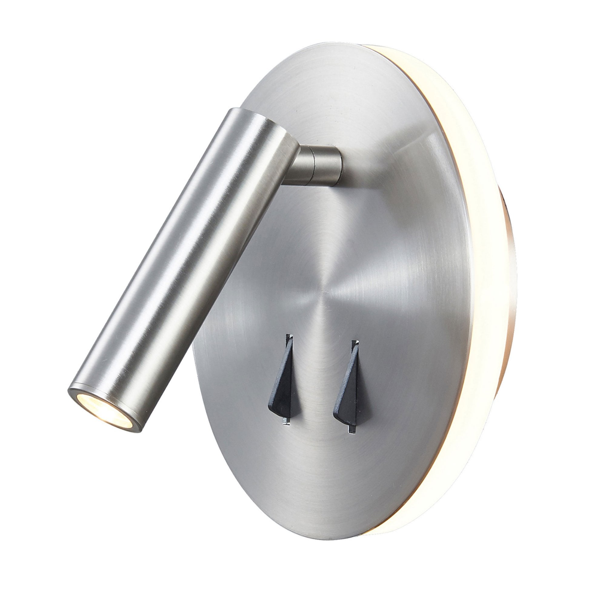 Mantra Cayman LED Wall Reading Bedside Light in Satin Nickel | Dusk ...