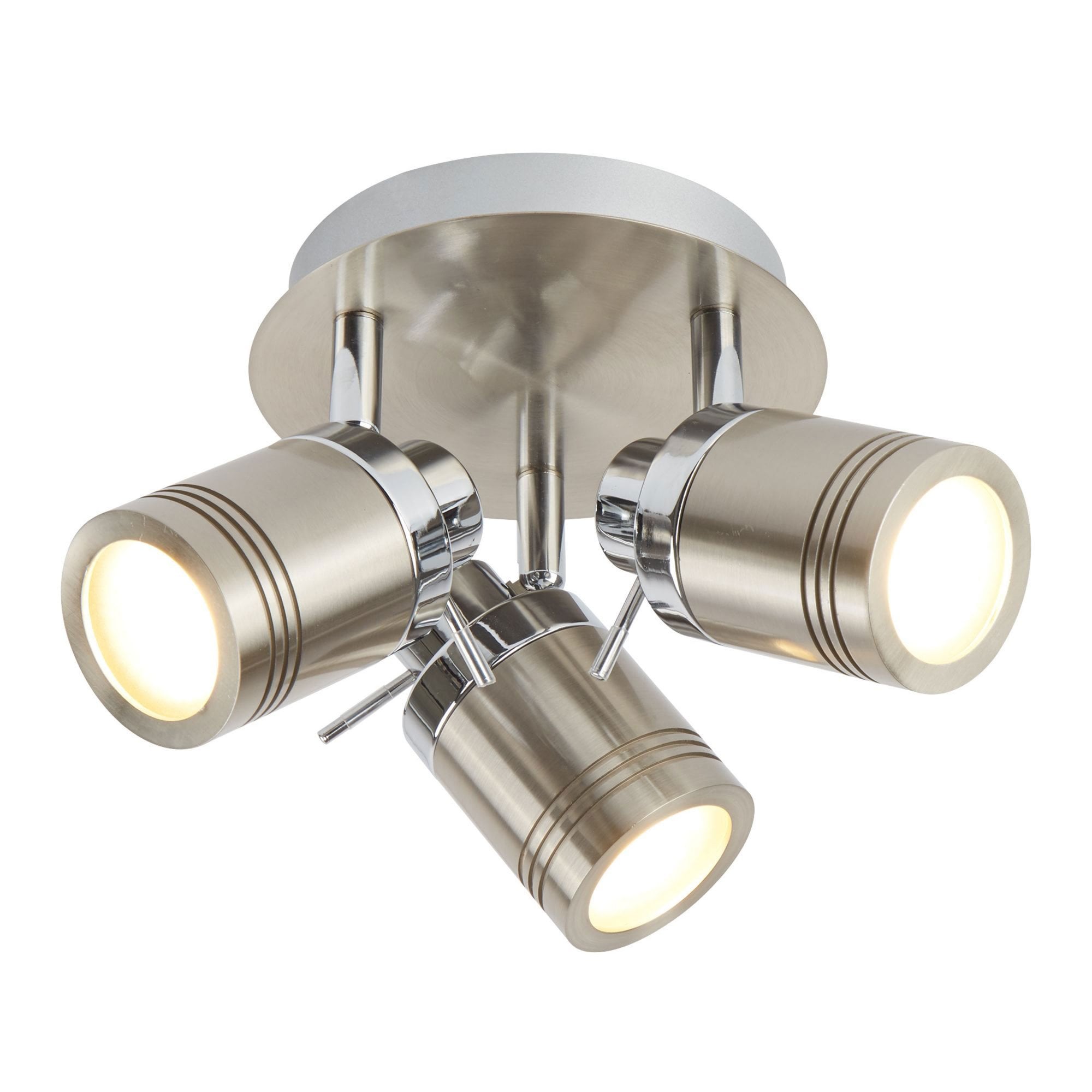 Searchlight Samson Triple Round Adjustable IP44 Bathroom Spotlight in ...