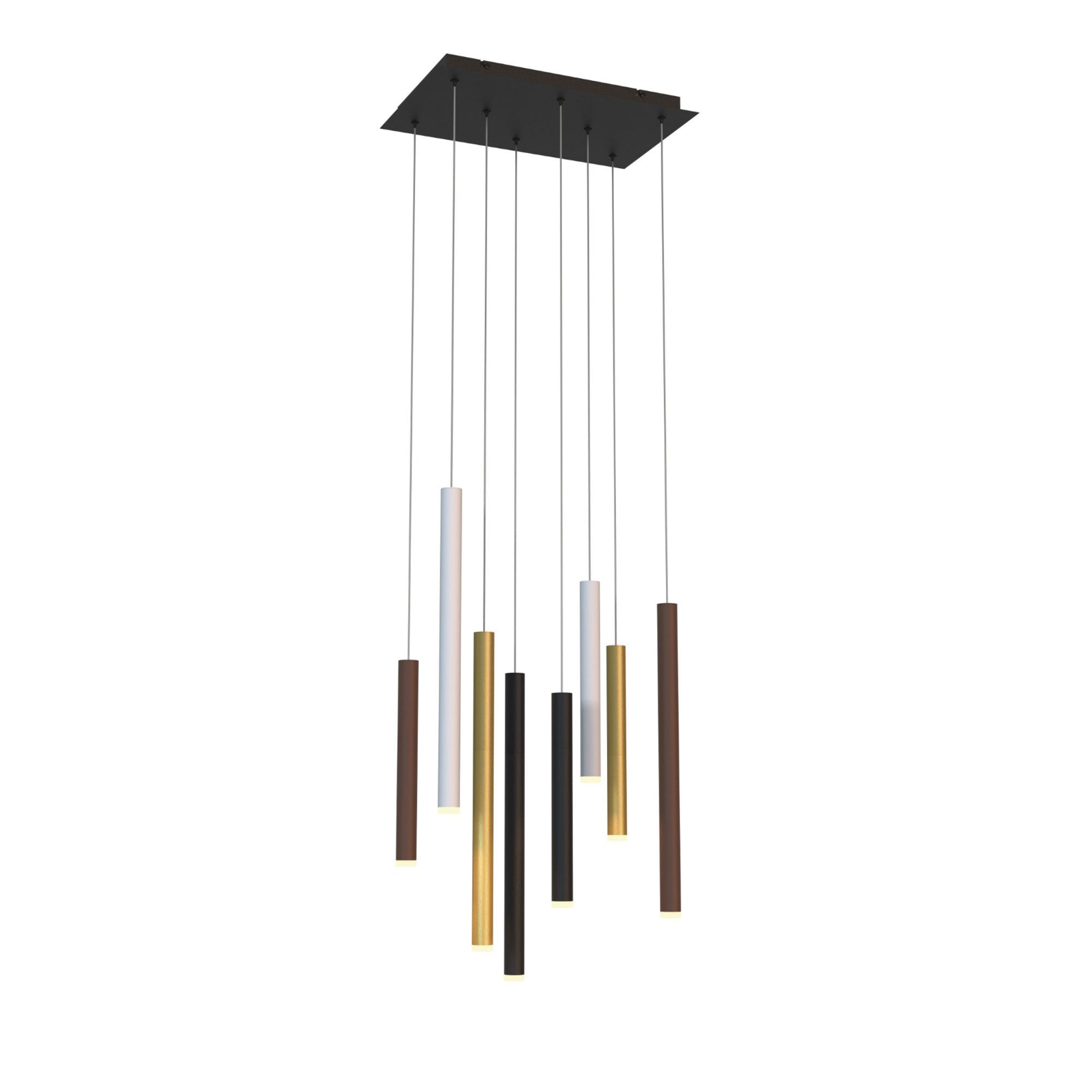 Mantra Cala 8 Light Rectangle Cluster Pendant | Dusk Lights – Dusk Lighting