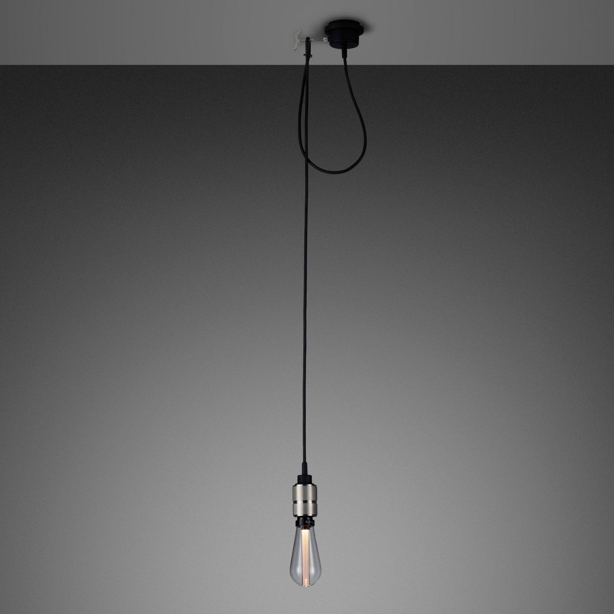 Buster + Punch Hooked Nude Single Drop Pendant in Black and Steel ...