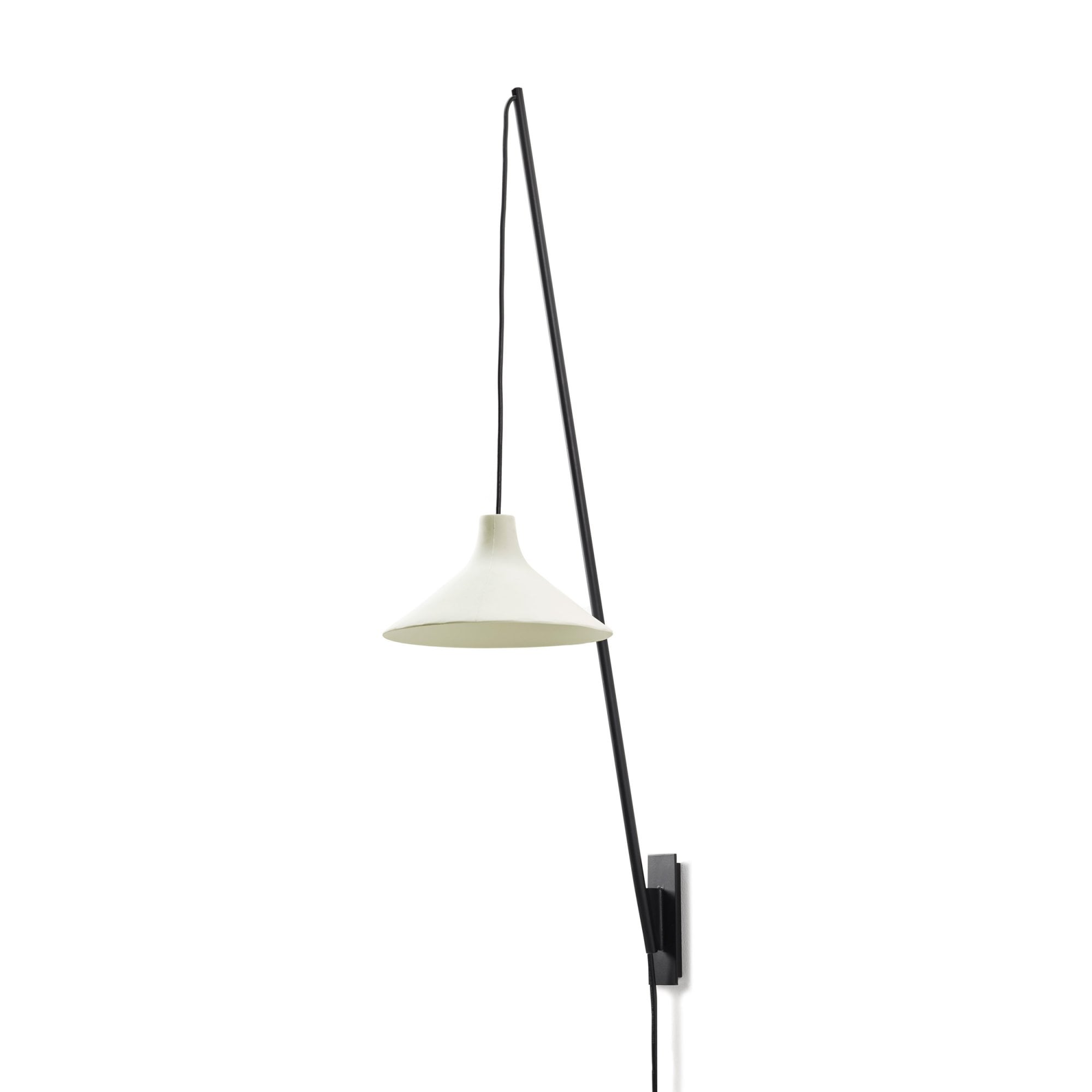 Serax Seam Small Plug In Wall Light In Black With White Porcelain Shade ...
