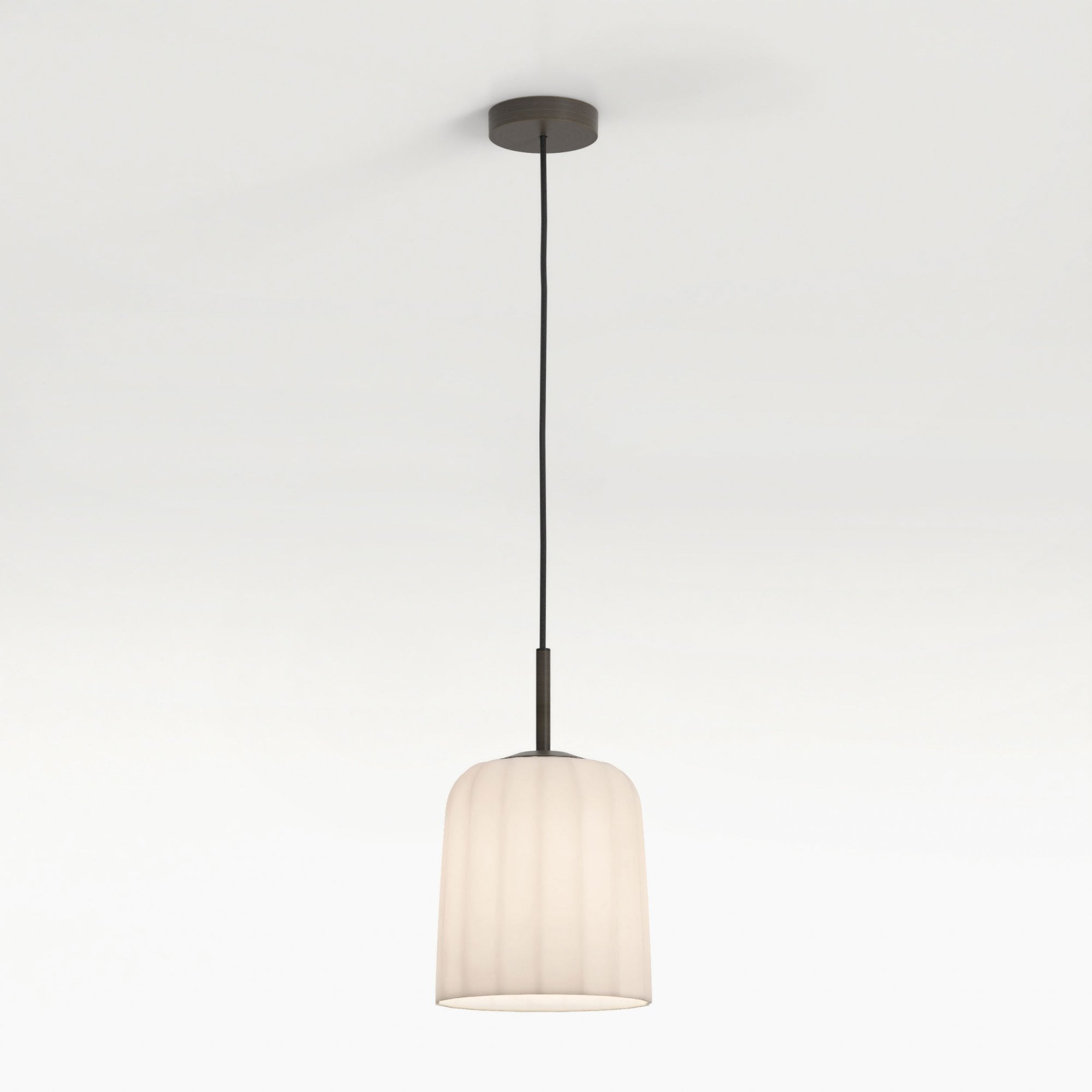 Astro Veo 230 Single Drop Pendant in Bronze with Hand Blown Duplex ...