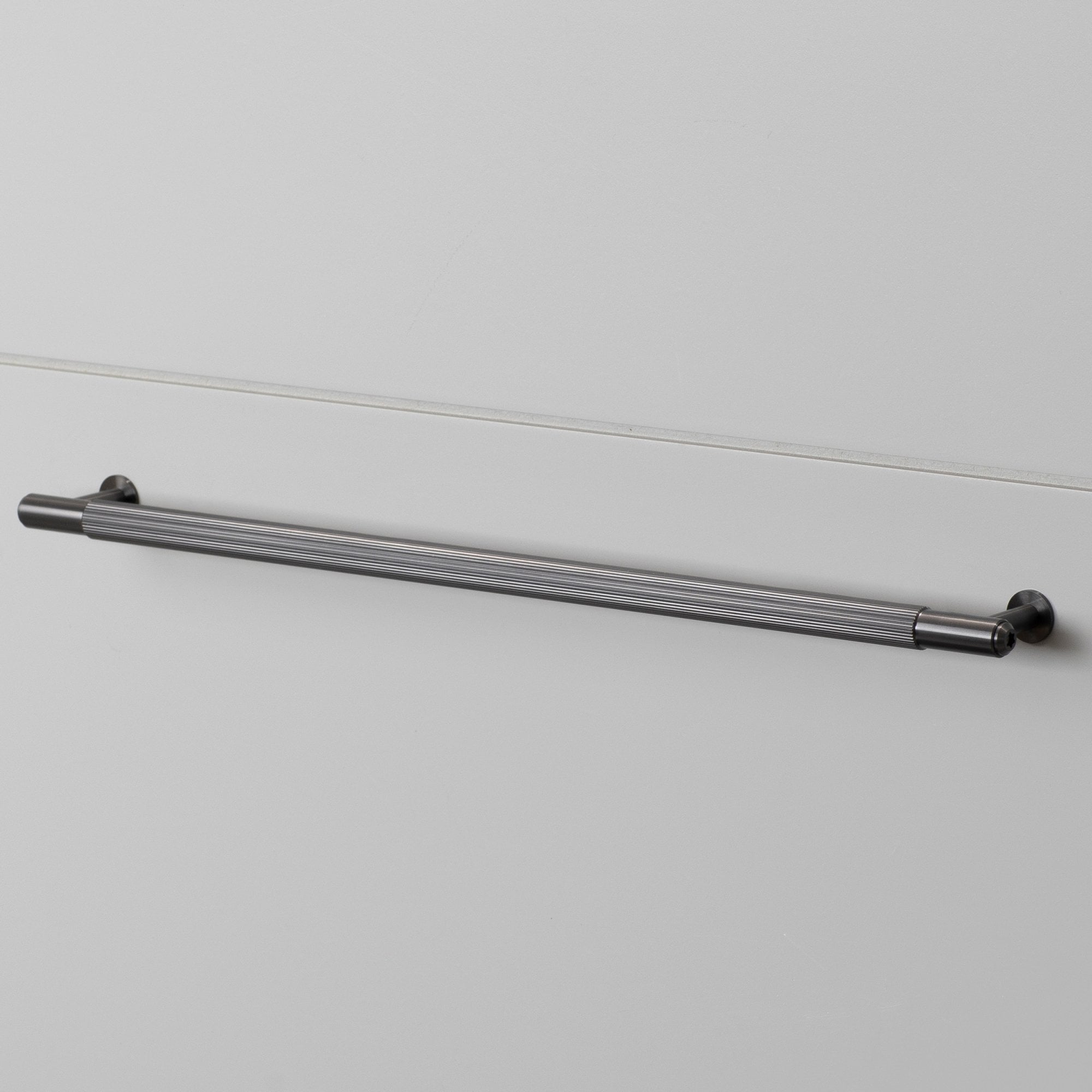 Buster + Punch Hardware Linear Knurled Large Pull Bar Cabinet Handle In ...