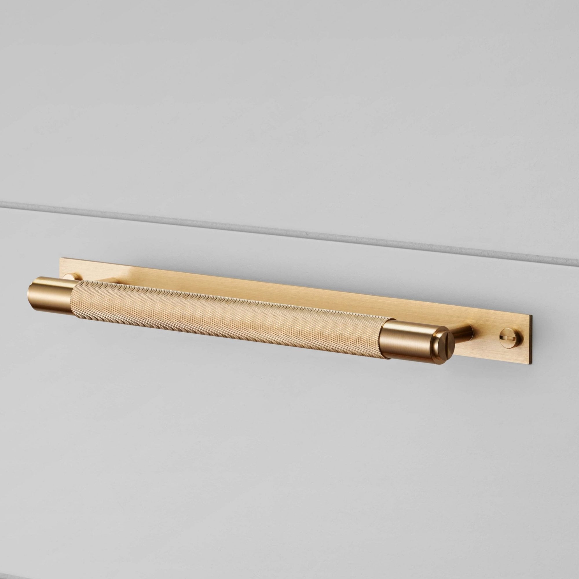 Buster + Punch Hardware Knurled Large Pull Bar Cabinet Handle With Back ...